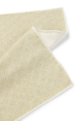 BOSS Printed Pocket Square In Silk