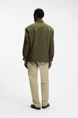 BOSS Water-repellent Field Jacket With Checked Lining