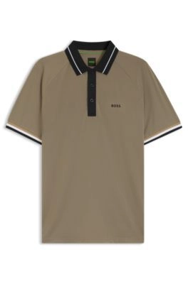 BOSS Active Slim-fit Polo Shirt With Branded Details