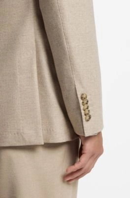 BOSS Slim-fit Italian Cashmere Suit With Micro Pattern
