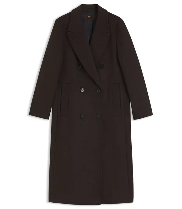 BOSS Relaxed-fit Coat With Double-breasted Front