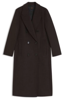 BOSS Relaxed-fit Coat With Double-breasted Front