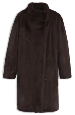 BOSS Relaxed-fit Teddy Coat