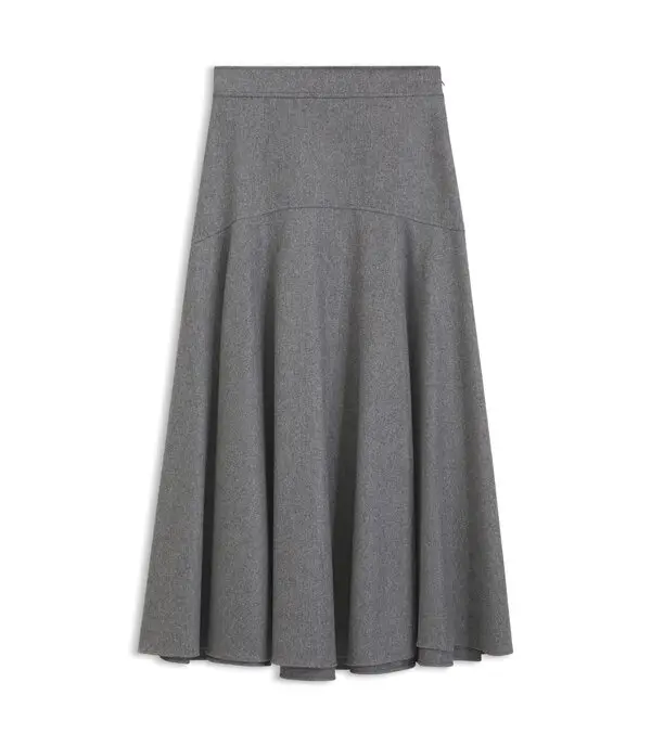 BOSS A-line Melange Flannel Skirt