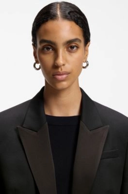 BOSS Regular-fit Tuxedo Blazer In Virgin Wool