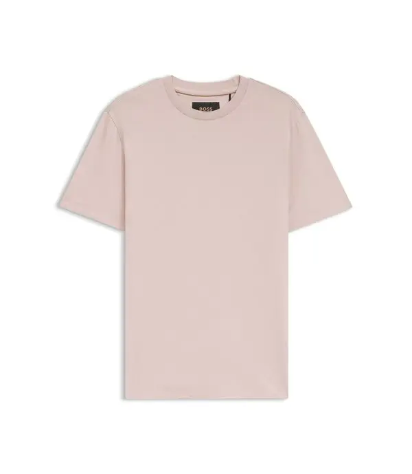 BOSS Crewneck T-shirt In Mercerized Supima Cotton - Light Pink
