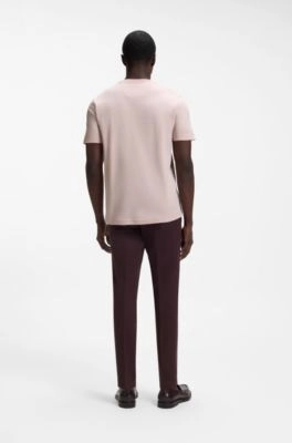 BOSS Crewneck T-shirt In Mercerized Supima Cotton - Light Pink