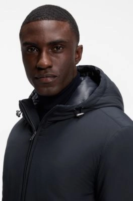 BOSS Water-repellent Padded Jacket With Double B Monogram