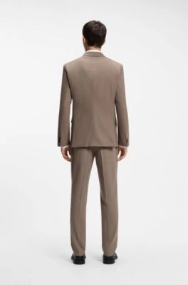 Hugo Extra-slim-fit Suit Jacket In Melange Flannel