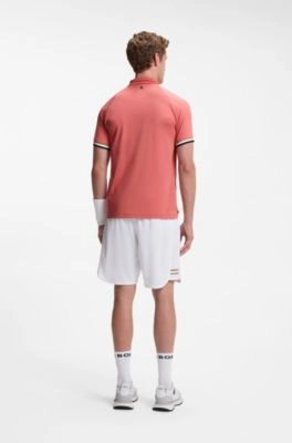 BOSS Active Slim-fit Polo Shirt With Branded Details