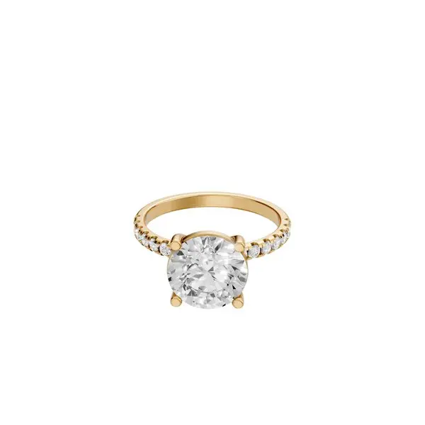 AYA FINE JEWELRY 10kt Gold Round Lab Diamond Engagement Ring - Yellow