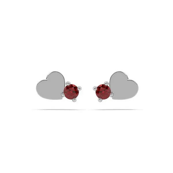 ONI Ruby Heart Studs