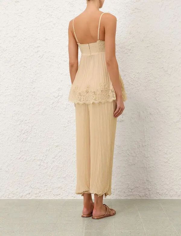 Zimmermann Pleated Lace Cami