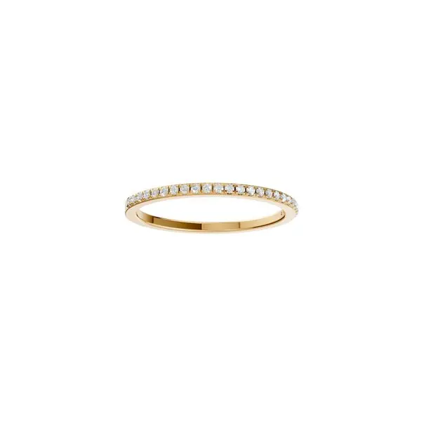 AYA FINE JEWELRY 14kt Gold Round Lab Diamond Half Eternity Band - Yellow