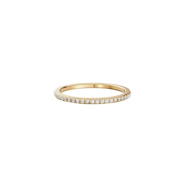 AYA FINE JEWELRY 14kt Gold Round Lab Diamond Half Eternity Band - Yellow