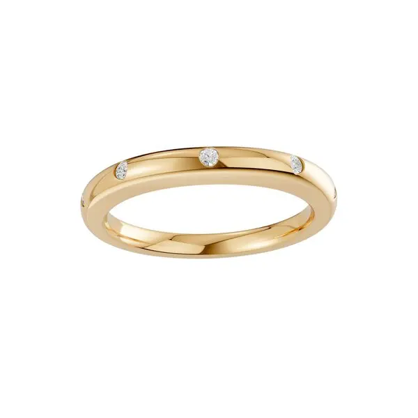 AYA FINE JEWELRY Flush Set Lab Diamond Wedding Band