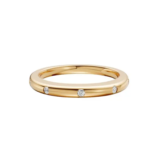 AYA FINE JEWELRY 14kt Gold Flush Set Diamond Wedding Band - Yellow
