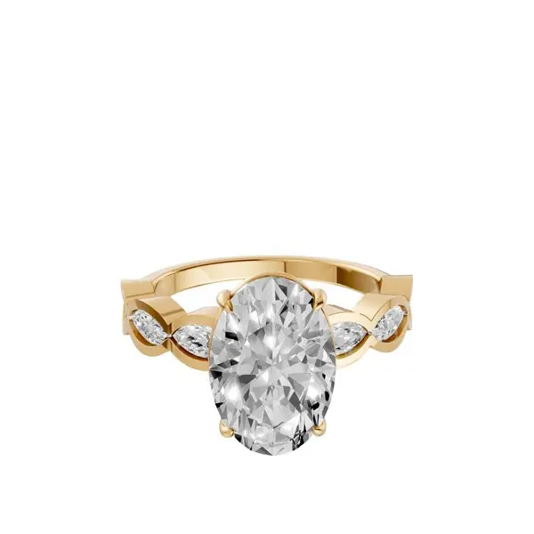 AYA FINE JEWELRY Rosalind Oval & Marquise Lab-grown Diamond Vine Engagement Ring 3.92 Ctw, Igi Certified - Yellow