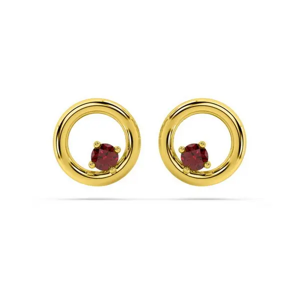 ONI Round Ruby Donut Studs