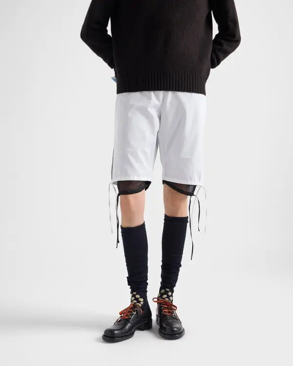 Prada Poplin Bermudas