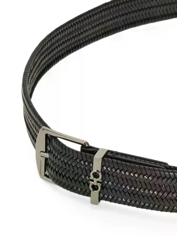 FERRAGAMO Gancini Braided Belt