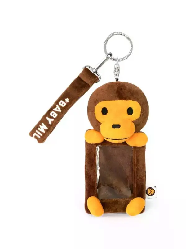 A BATHING APE Baby Milo Plush Card Holder - Brown