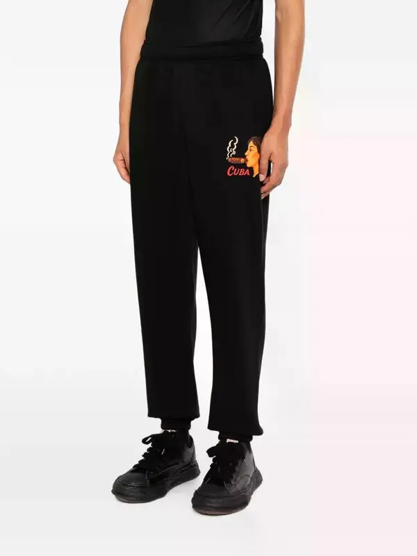 MELT Graphic-print Track Pants - Black