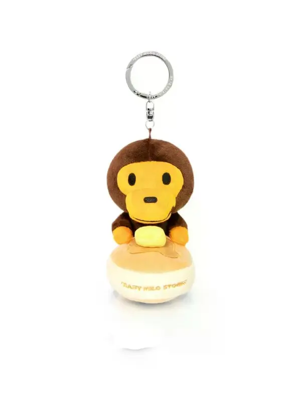 A BATHING APE Pancake-motif Plush Keychain