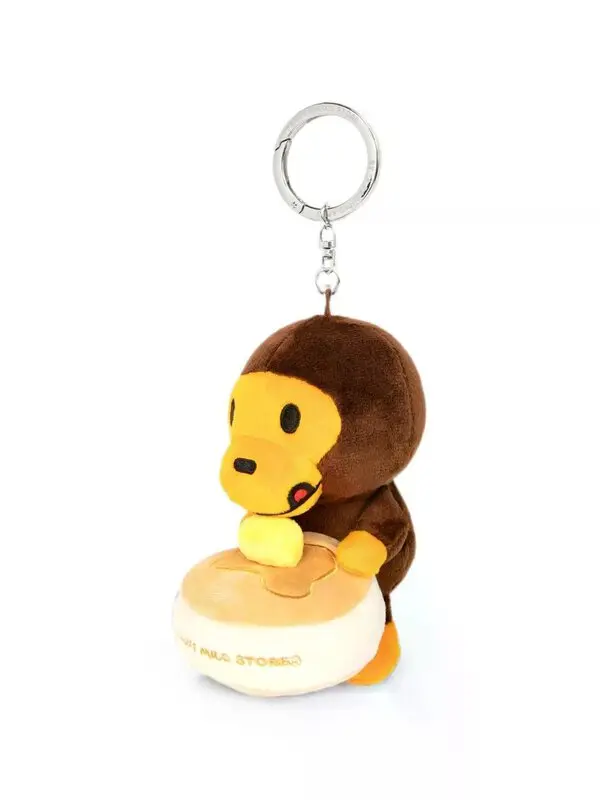 A BATHING APE Pancake-motif Plush Keychain