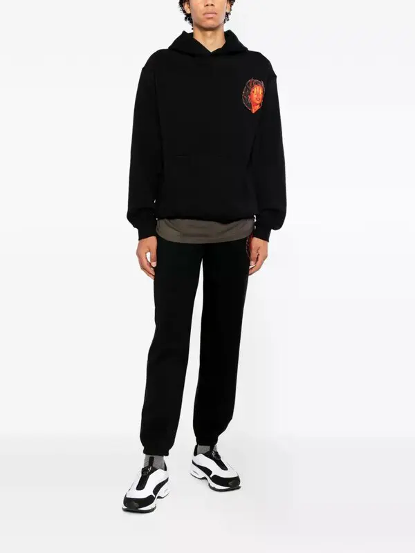 MELT Graphic-print Track Pants - Black