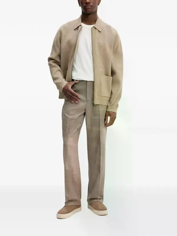 LES DEUX Zip-up Patch-pocket Cardigan