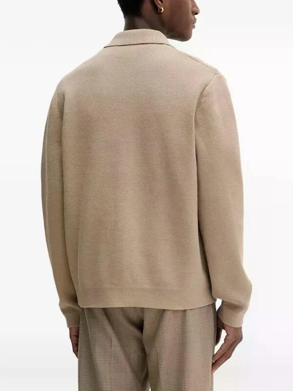 LES DEUX Zip-up Patch-pocket Cardigan