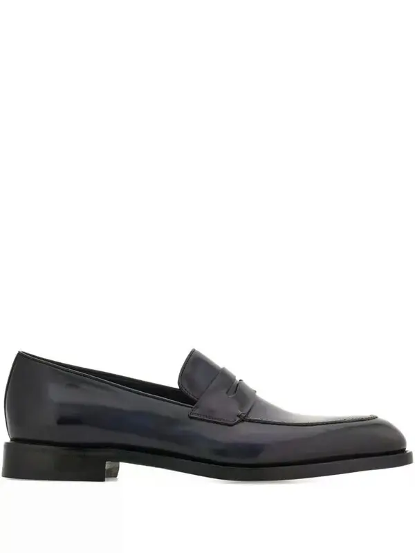 FERRAGAMO Tramezza Penny Loafers - Blue