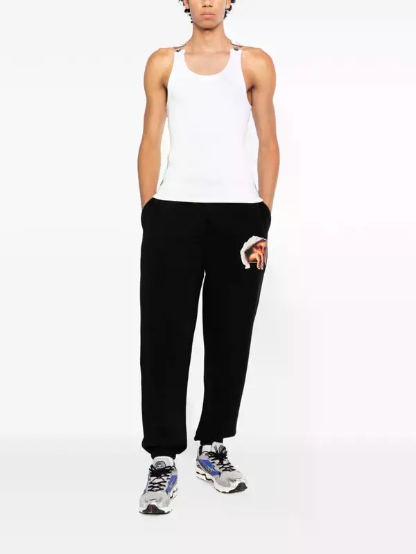 MELT Graphic-print Track Pants - Black