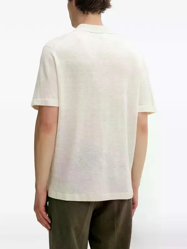 LES DEUX Logo-embroidered Open-collar Polo Shirt