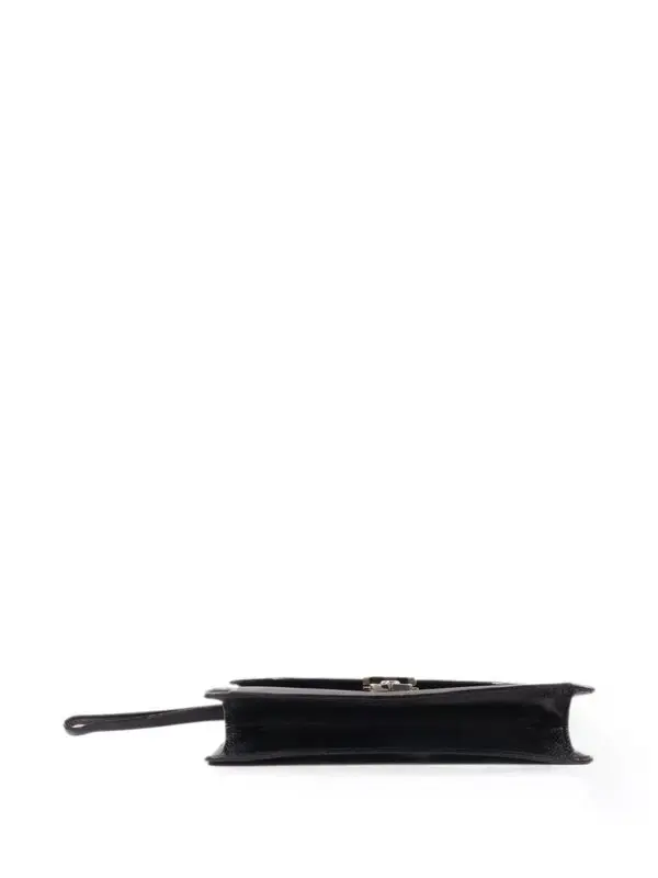 Bally Leather Turn-lock Clutch Bag