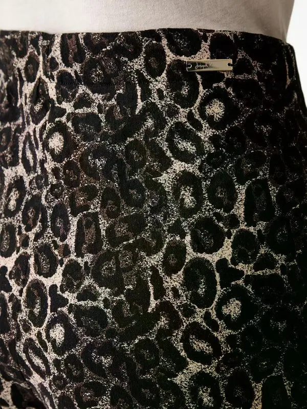Joseph Ribkoff Leopard Print Jacquard Flared Trousers