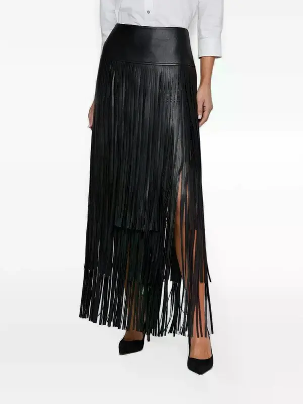 L'Agence Karolina Fringe-trimmed Skirt
