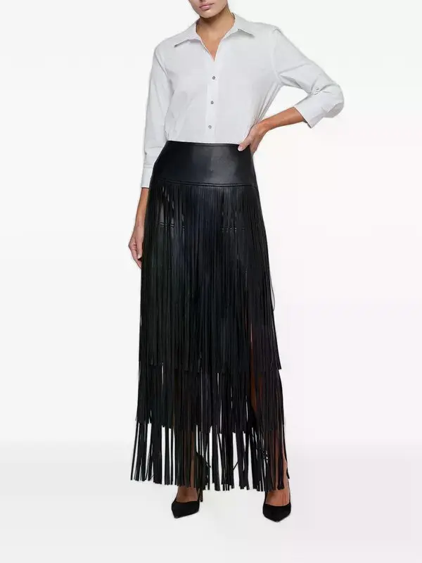 L'Agence Karolina Fringe-trimmed Skirt