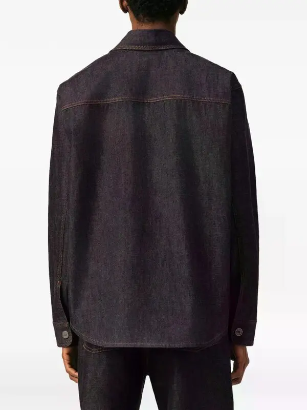 AMI Paris Cotton Overshirt With De Coeur