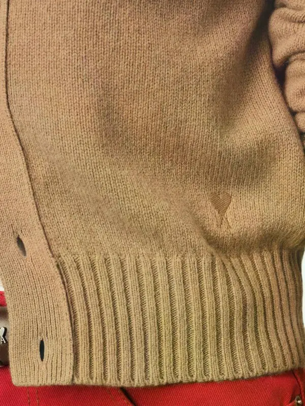 AMI Paris Crewneck Cashmere Cardigan
