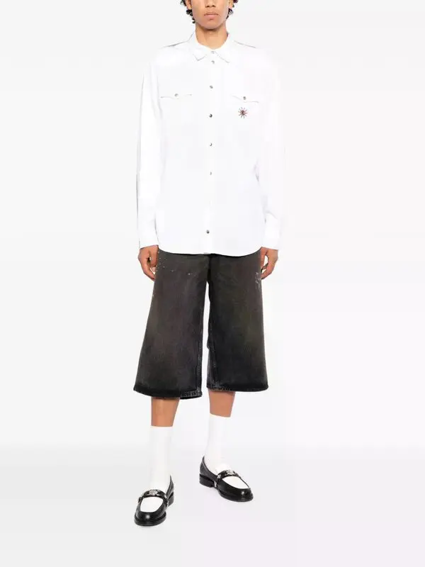 HTC LOS ANGELES Embellished Western-yoke Shirt
