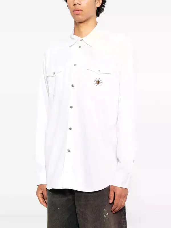 HTC LOS ANGELES Embellished Western-yoke Shirt