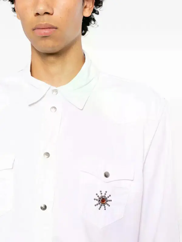 HTC LOS ANGELES Embellished Western-yoke Shirt