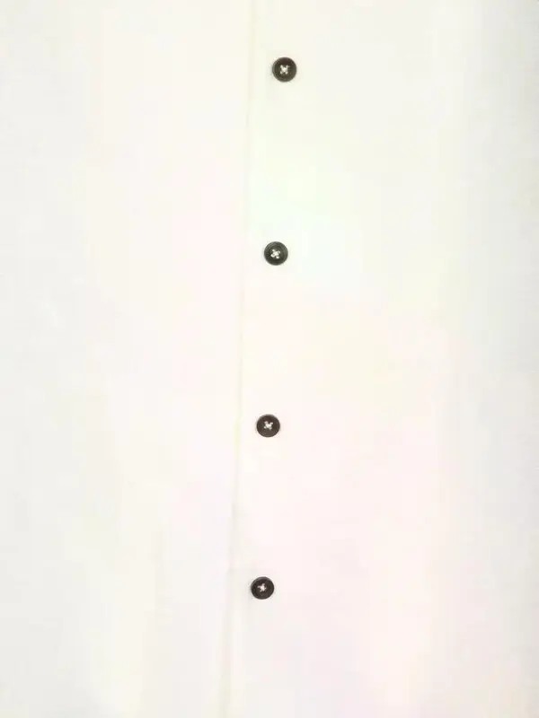 Commas Embroidered-cuff Short-sleeve Shirt - White