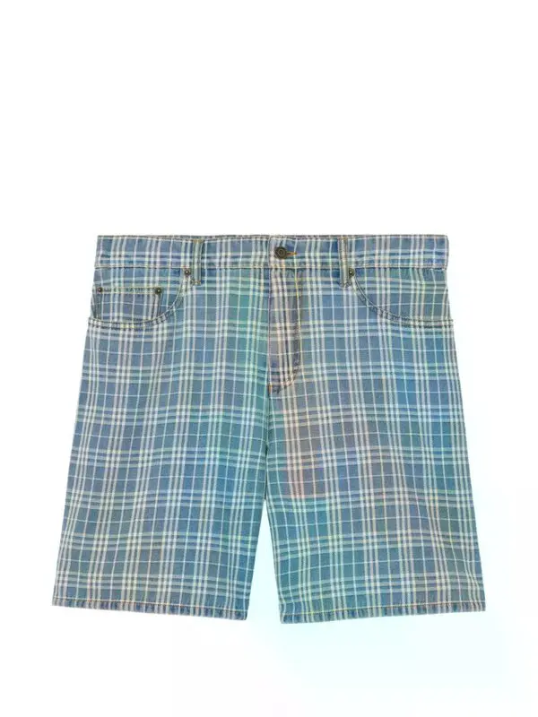 Burberry Check Denim Shorts