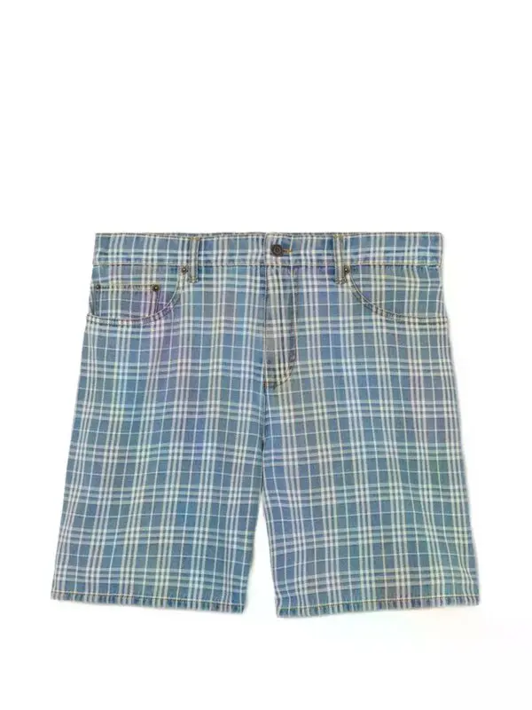 Burberry Check Denim Shorts