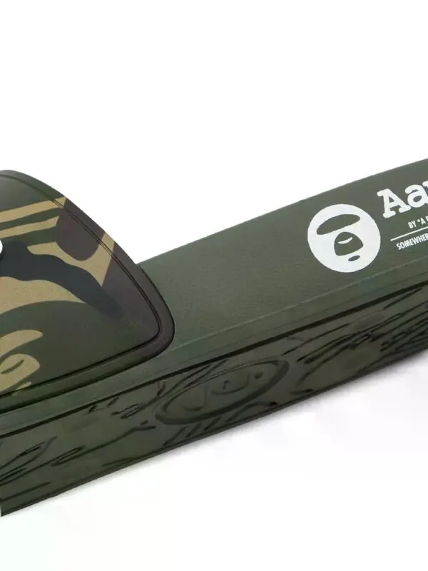AAPE BY *A BATHING APE Logo-patch Monogram-pattern Slides