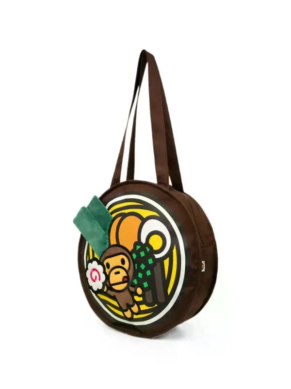 A BATHING APE Graphic-print Plush Shoulder Bag