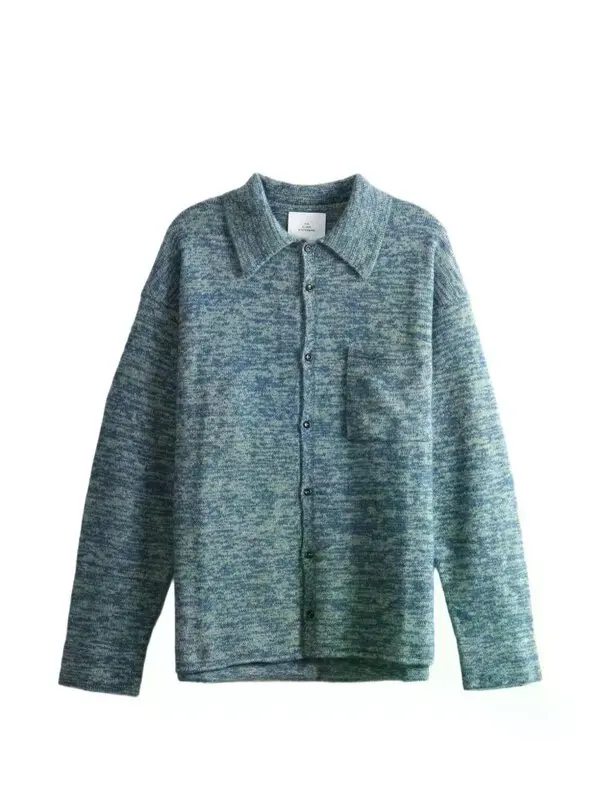 THE ELDER STATESMAN Marl-knit Button-down Shirt
